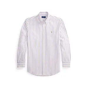 Ralph Lauren Classic Fit Striped Oxford Shirt - Thistle White