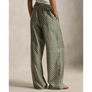 Ralph Lauren Floral Silk Wide-leg Drawstring Pants