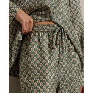 Ralph Lauren Floral Silk Wide-leg Drawstring Pants