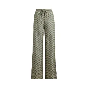 Ralph Lauren Floral Silk Wide-leg Drawstring Pants