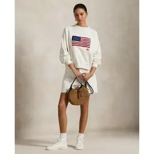 Ralph Lauren Logo Flag French Terry Crewneck