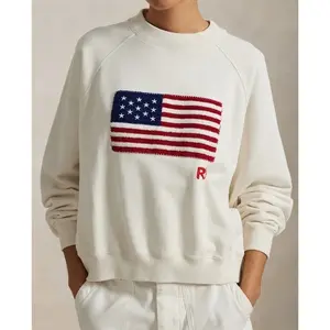 Ralph Lauren Logo Flag French Terry Crewneck
