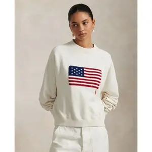 Ralph Lauren Logo Flag French Terry Crewneck