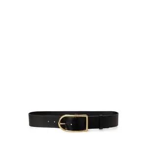 Ralph Lauren Leather Belt With Curved Buckle