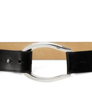 Ralph Lauren Stirrup Buckle Wide Leather Belt