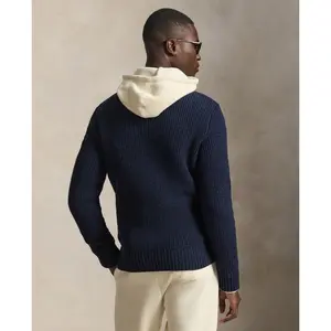 Ralph Lauren Wool-cashmere Quilted Insulated Full-zip Sweater