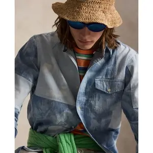 Ralph Lauren Classic Fit Patchwork Chambray Shirt