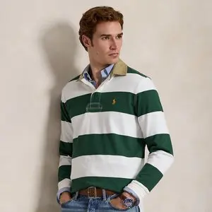 Ralph Lauren Classic Fit Khaki-collar Rugby Shirt