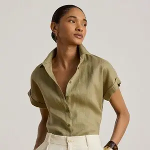 Ralph Lauren Ralph Lauren Relaxed Fit Linen Short-Sleeve Shirt Light Agave