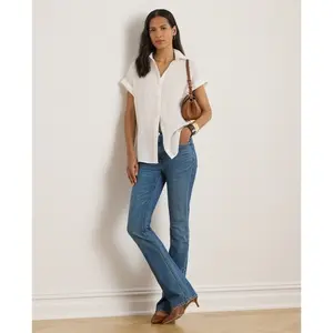 Ralph Lauren Relaxed Fit Linen Short-sleeve Shirt - White