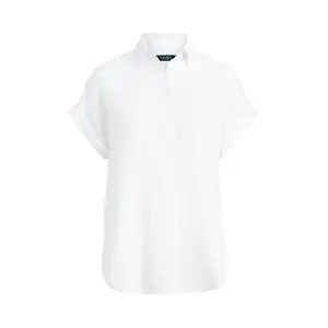 Ralph Lauren Relaxed Fit Linen Short-sleeve Shirt - White