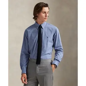 Ralph Lauren Classic Fit Checked Stretch Poplin Shirt - Blue Multi