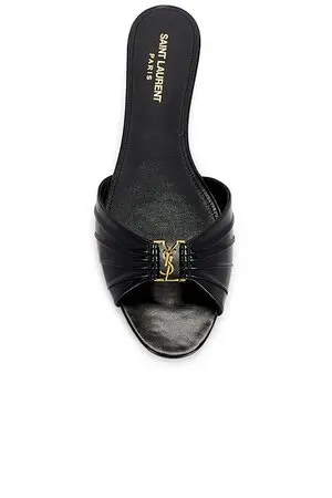 Saint Laurent Babylone Slide Sandal - Nero