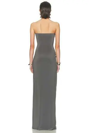 GRACE LING Relic Charms Strapless Maxi Dress