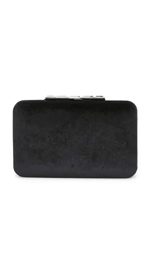 OLGA BERG Eleanor Crystal Top Handle Bag - Black