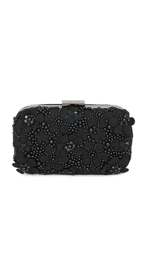 OLGA BERG Beth Encrusted Clutch - Black