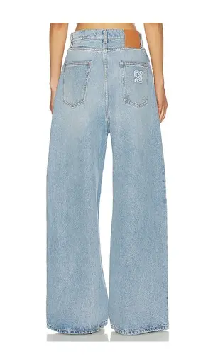 Giuseppe Di Morabito Wide Leg Jeans With Floral Detailing - Light Blue