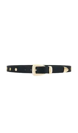 LAMARQUE Leather Belt With Silver-tone Buckle Closure - Black