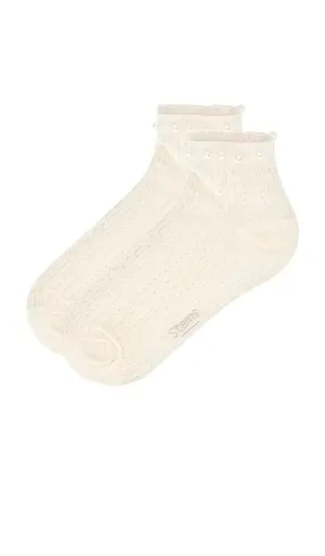 STEMS Pearl Trim Ankle Socks