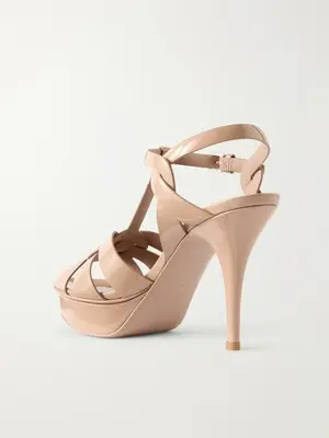 Saint Laurent Tribute Leather Pumps - Neutrals