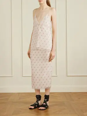 Khaite Floral-print Silk-organza Camisole