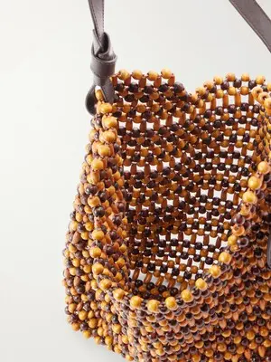 Staud Drift Beaded Shoulder Bag - Brown