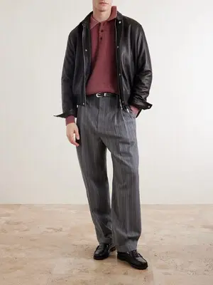 Aimé Leon Dore Knitted Cotton-blend Polo Sweater