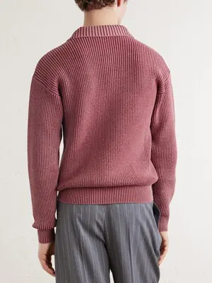 Aimé Leon Dore Knitted Cotton-blend Polo Sweater