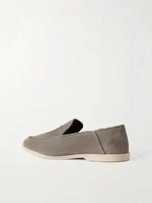 George Cleverley Mayfair Ii Collapsible-heel Suede Loafers