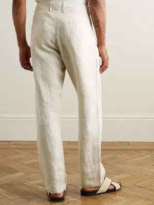 Nn07 Aden 1454 Straight-leg Linen Trousers