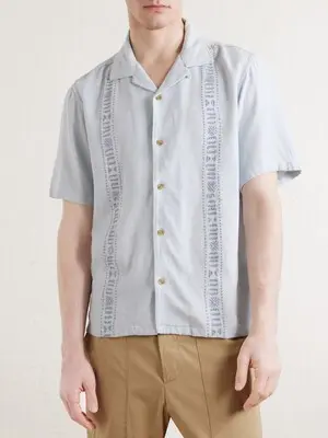 Aimé Leon Dore Embroidered Linen-blend Shirt