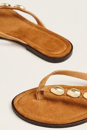 Dolce Vita Juny Flip-flop Sandals With Seashell Detailing - Teak