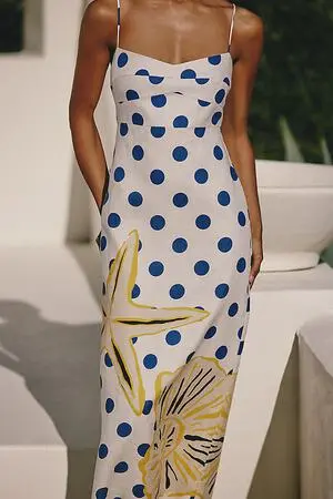 CALA DE LA CRUZ Paloma Linen Dress - Calicomare