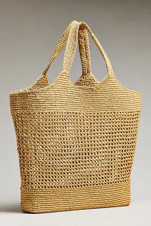 Anthropologie Woven Slouchy Tote Bag