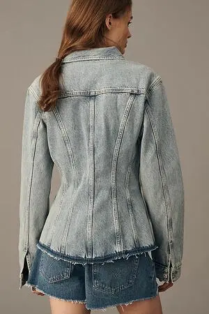7 For All Mankind Cinched Denim Jacket - Light Denim