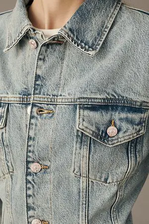 7 For All Mankind Cinched Denim Jacket - Light Denim