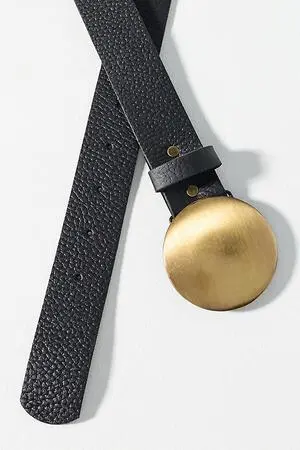 ADA Olsen Round Buckle Leather Belt