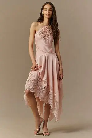 Mac Duggal Embellished Halterneck Maxi Slip Dress