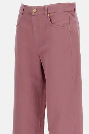 Max Mara Relaxed Fit Cotton-linen Jeans - Rose