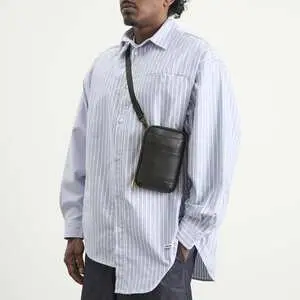 MASTER-PIECE CO Gloss Leather Shoulder Bag - Black