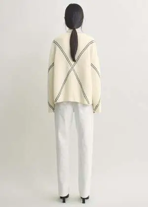 TOTEME Argyle-stitch Cashmere Sweater