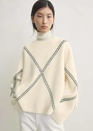 TOTEME Argyle-stitch Cashmere Sweater