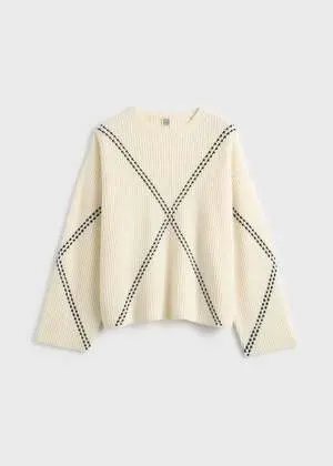 TOTEME Argyle-stitch Cashmere Sweater