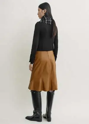 TOTEME Fluted Leather Skirt