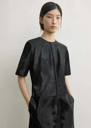 TOTEME Leather T-shirt Dress