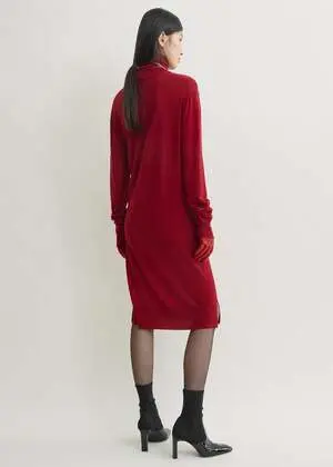 TOTEME Turtleneck Dress - Red