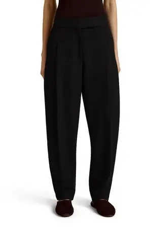 Marina Moscone Cocoon Trousers In Virgin Wool - Black