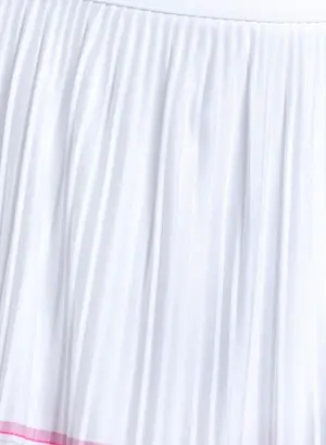 Lucky In Love Woven Strokes Pleated Skirt