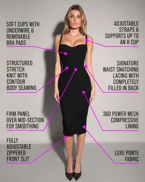 TA3 Seamed Midi Dress