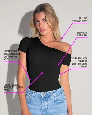 TA3 One-shoulder Short Sleeve Top